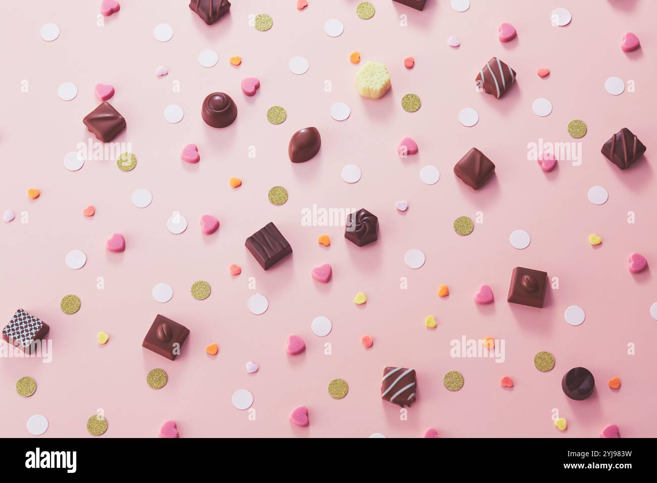 Love chocolate with pink hi-res stock photography and images - Alamy