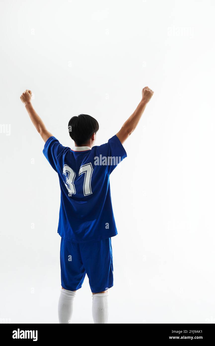 Footballer back view hi-res stock photography and images - Alamy