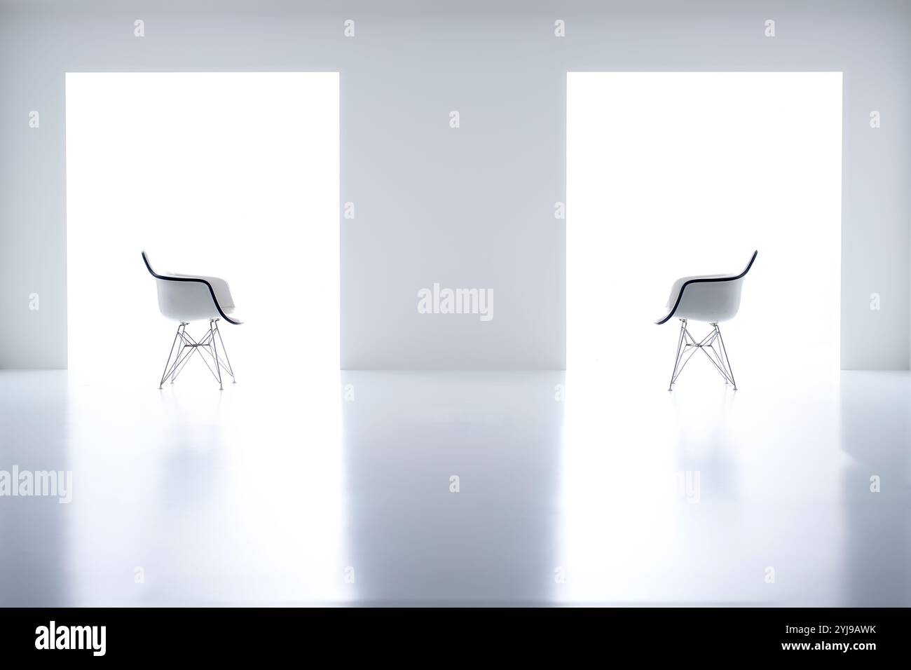 Minimalist interior two chairs hi-res stock photography and images - Alamy