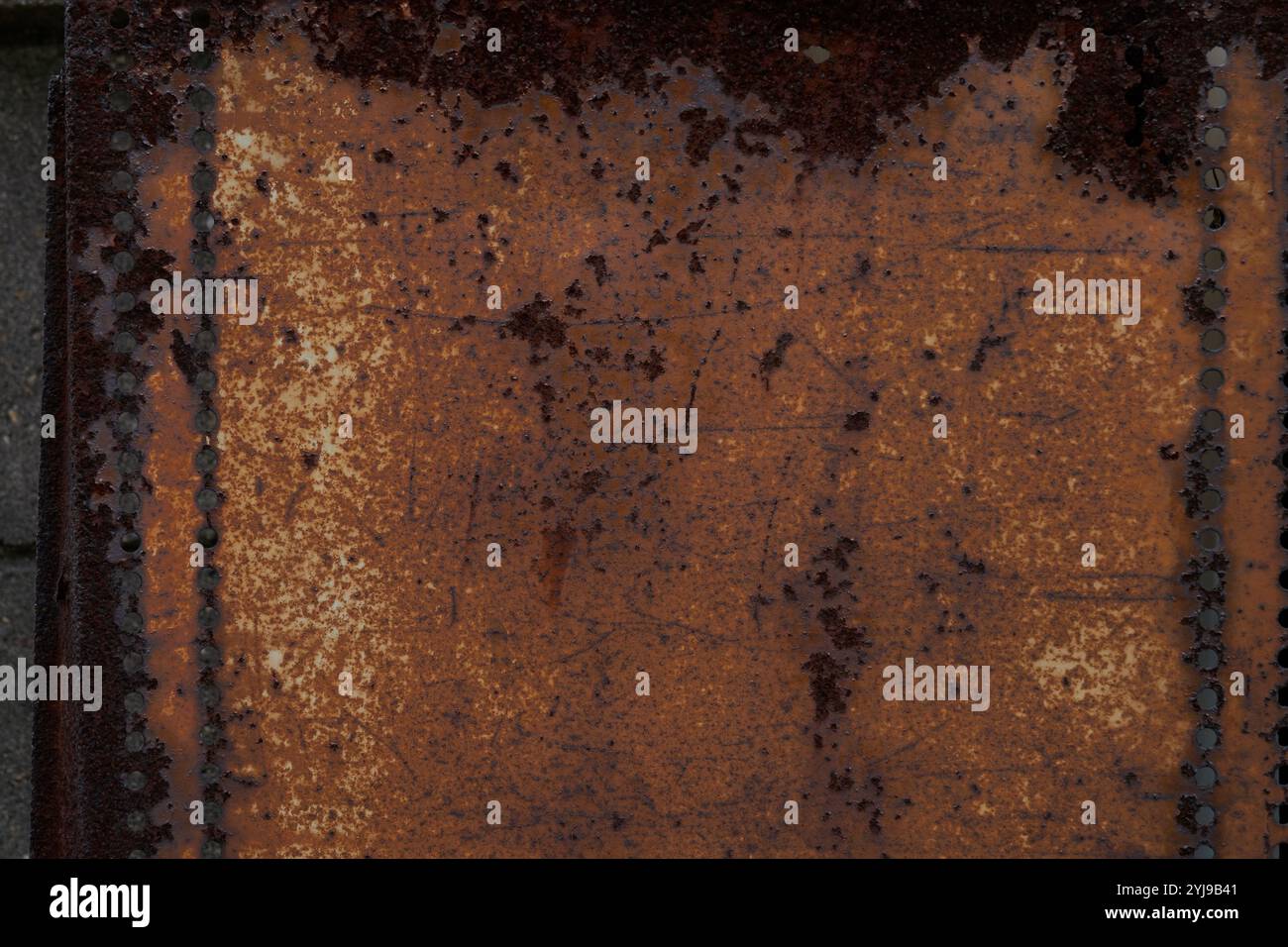 Badly rusted iron wall Stock Photo - Alamy