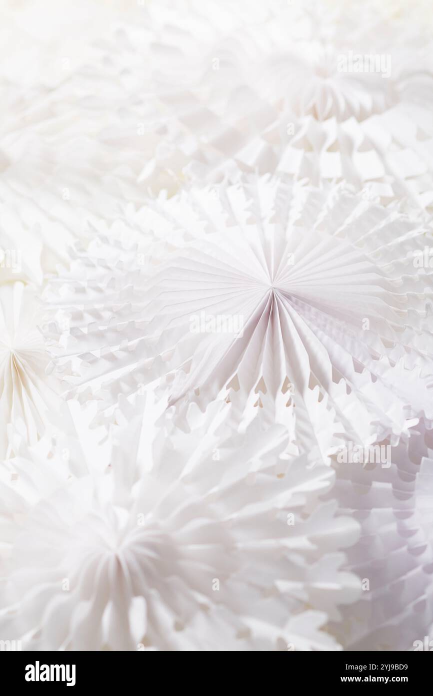 White circular paper craft with pattern Stock Photo - Alamy