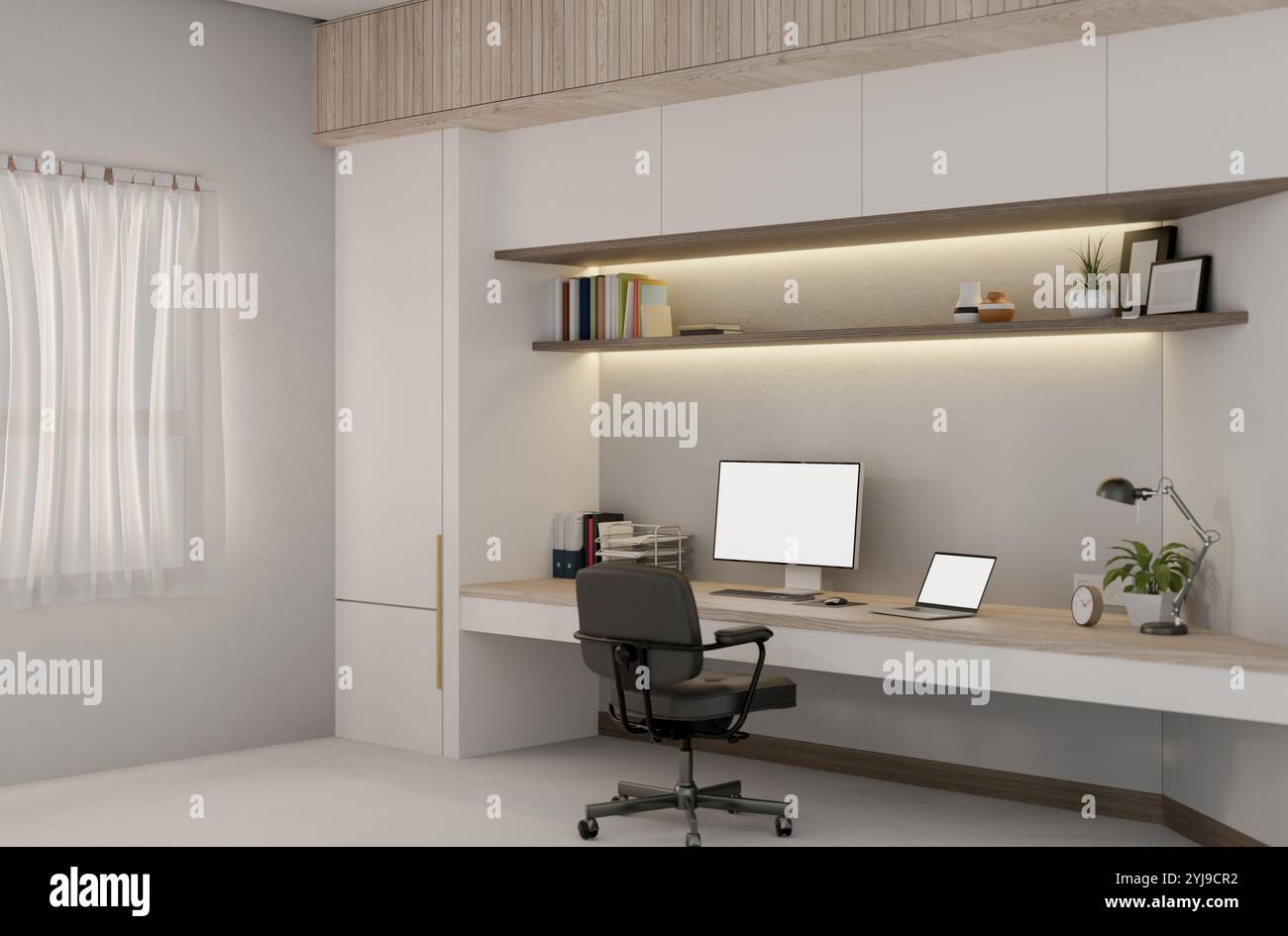 Spacious modern office interior features hi-res stock photography and ...
