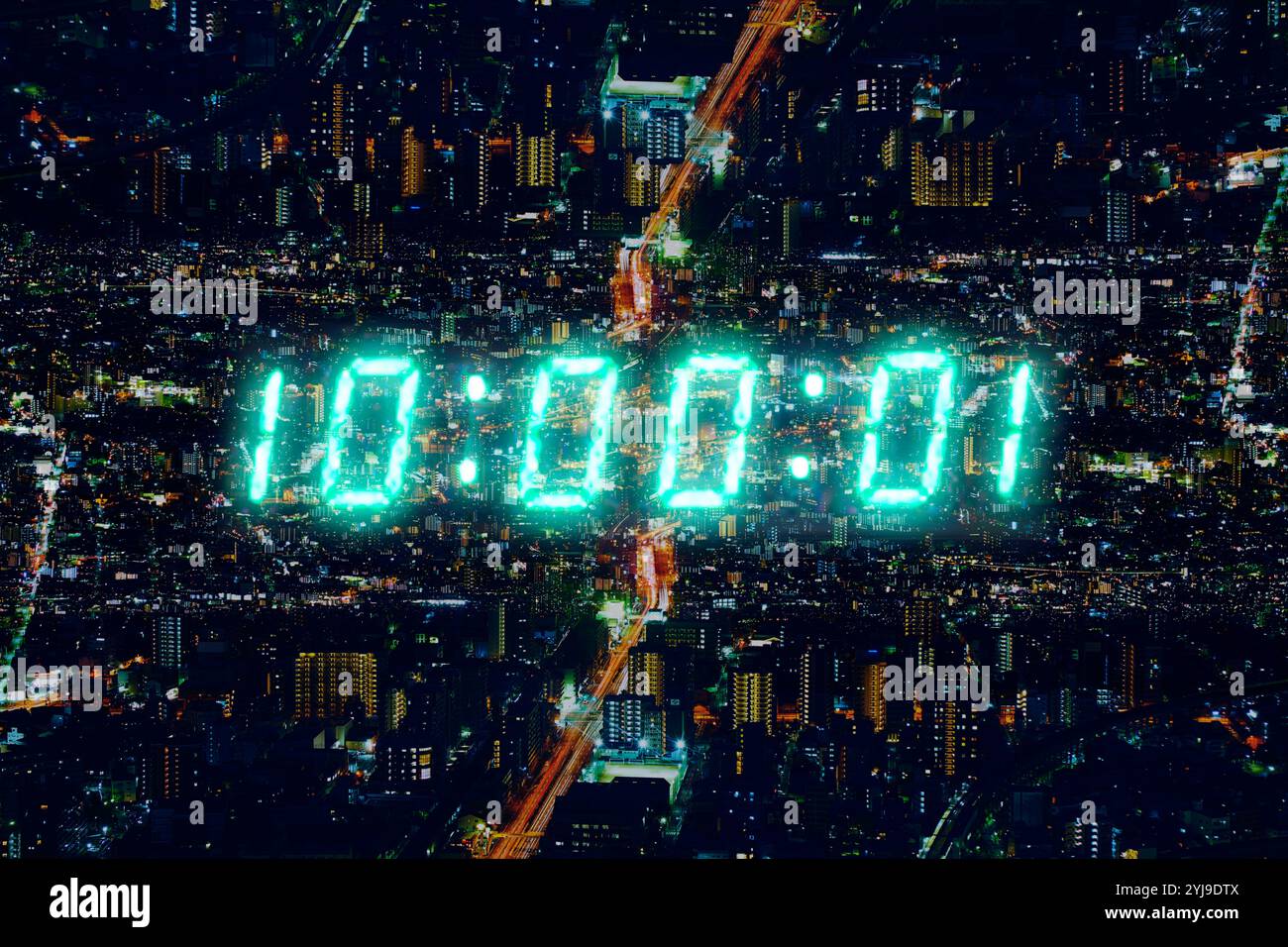 Late night city and time Stock Photo - Alamy