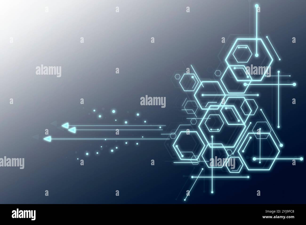 Gradient background with multiple blue glowing shapes Stock Photo - Alamy