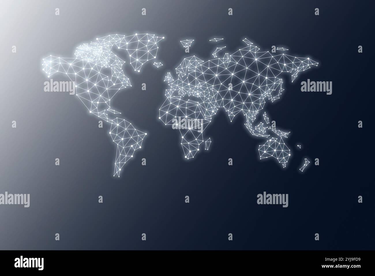 World map dots lines hi-res stock photography and images - Alamy