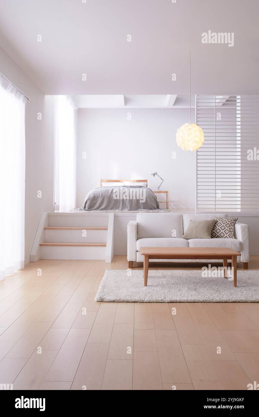 Large, simple and bright rooms Stock Photo - Alamy