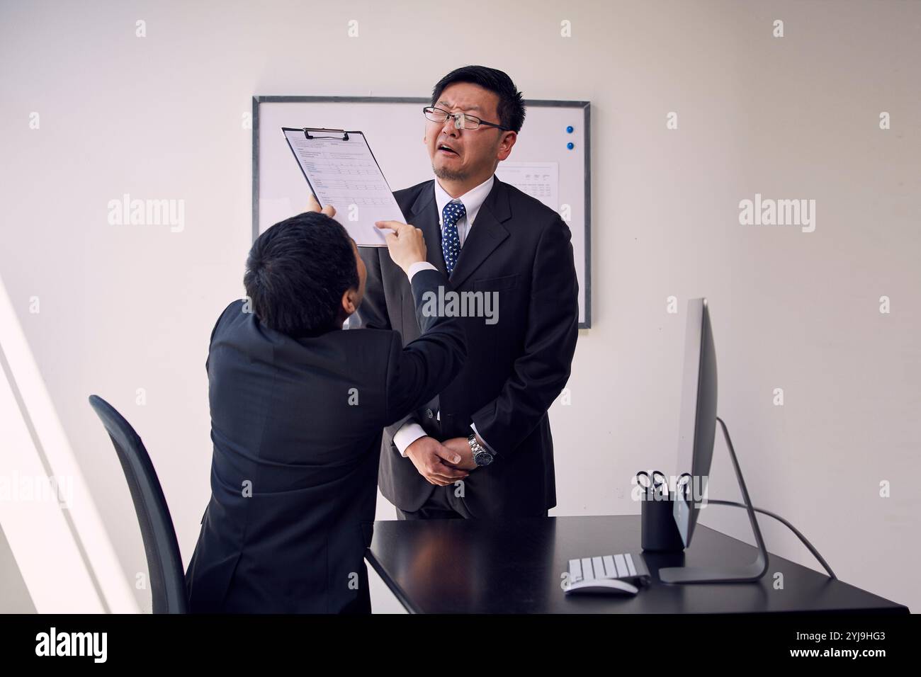 A subordinate who receives more scolding than necessary from her boss ...