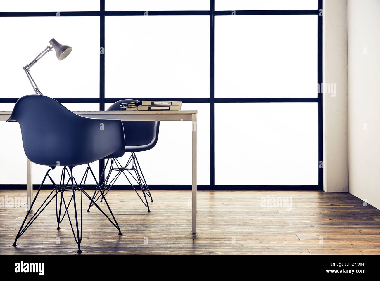 Office with desk and chair Stock Photo - Alamy