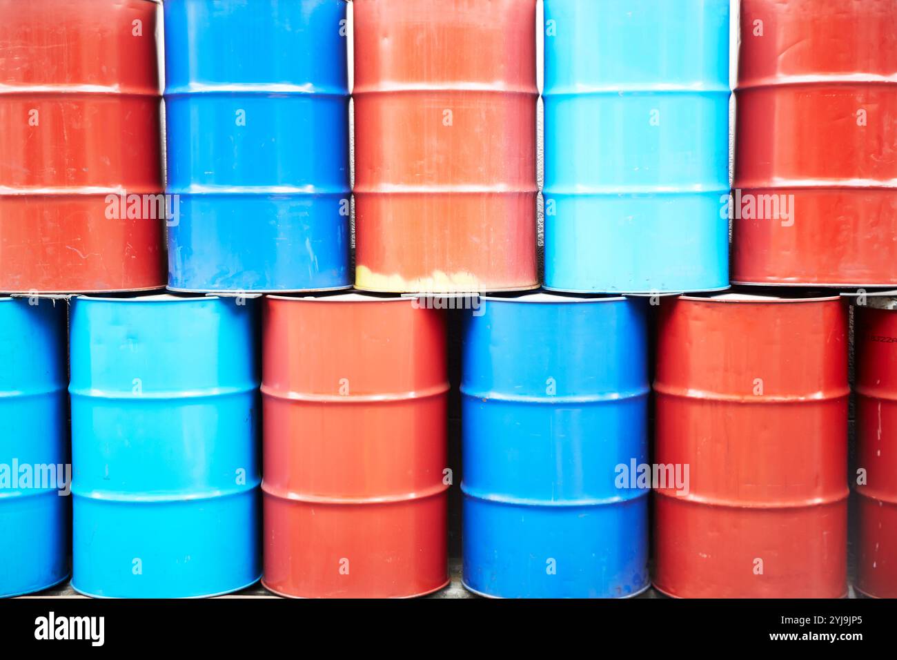 Red and blue drums Stock Photo - Alamy
