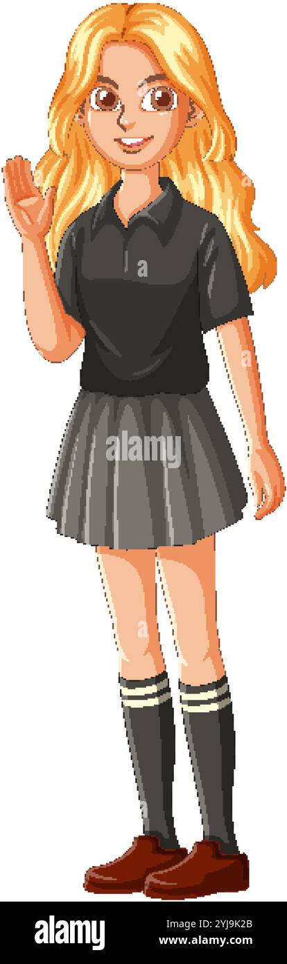 Waving blonde Cut Out Stock Images & Pictures - Alamy
