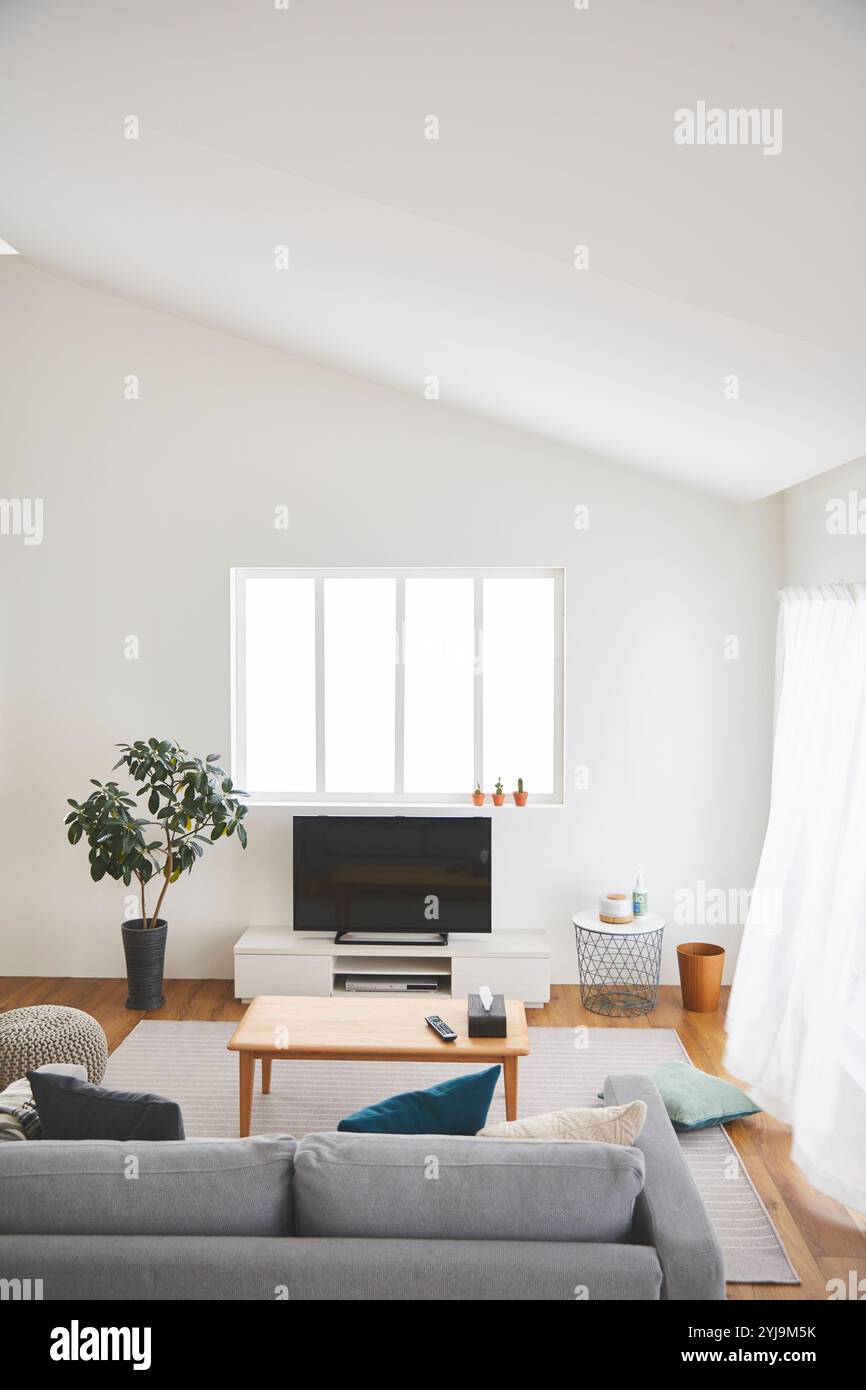 Simple living room Stock Photo - Alamy