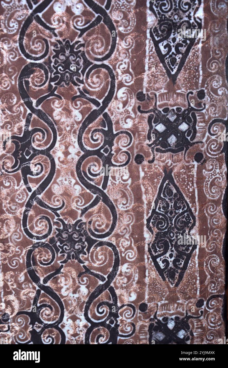 detailed patterns of Indonesia batik cloth Stock Photo - Alamy