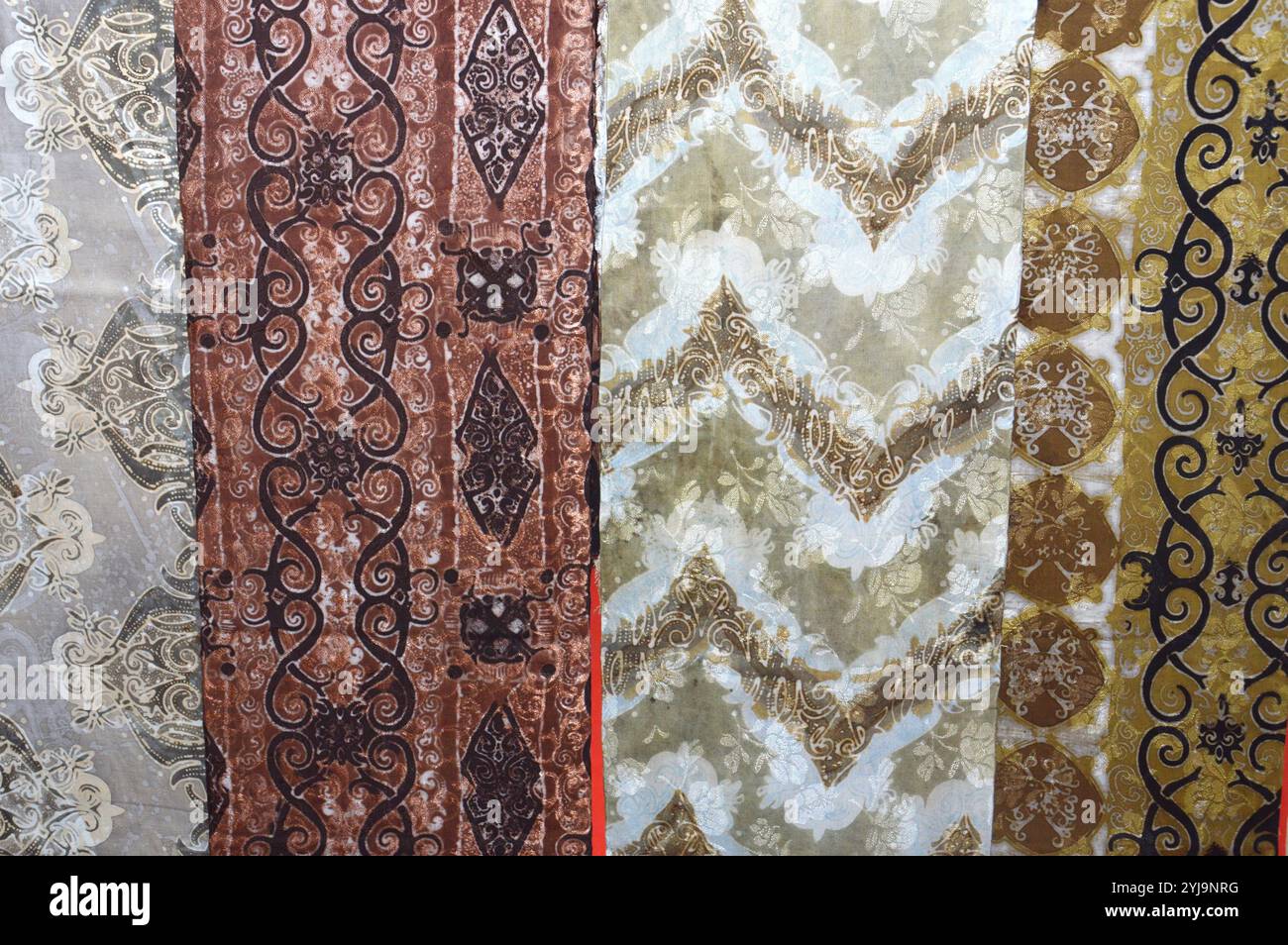detailed patterns of Indonesia batik cloth Stock Photo - Alamy