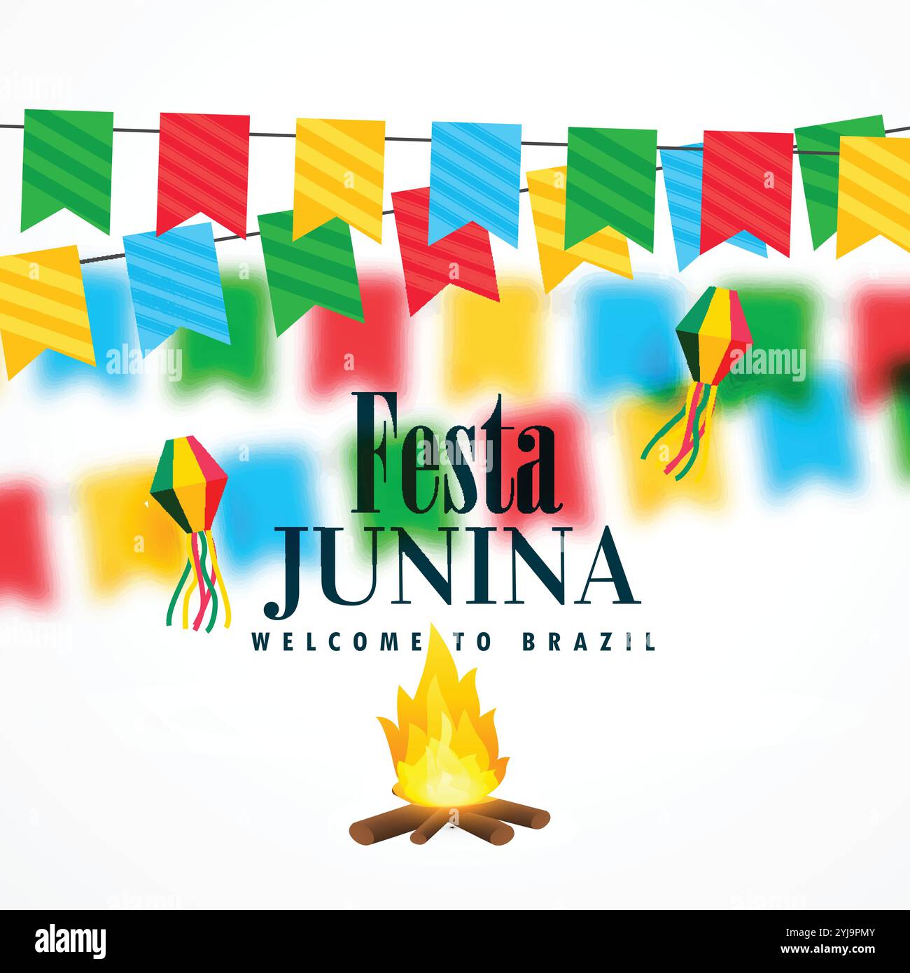 brazil june festival of festa junina celebration Stock Vector Image ...