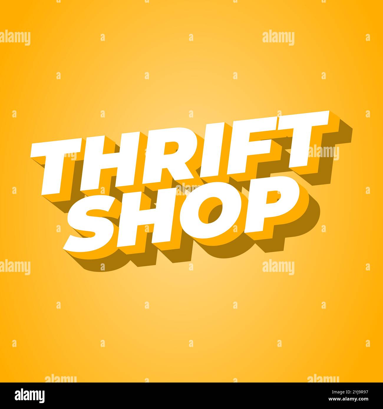 Thrift shop. Text effect design in bold fonts with 3D style, good for ...