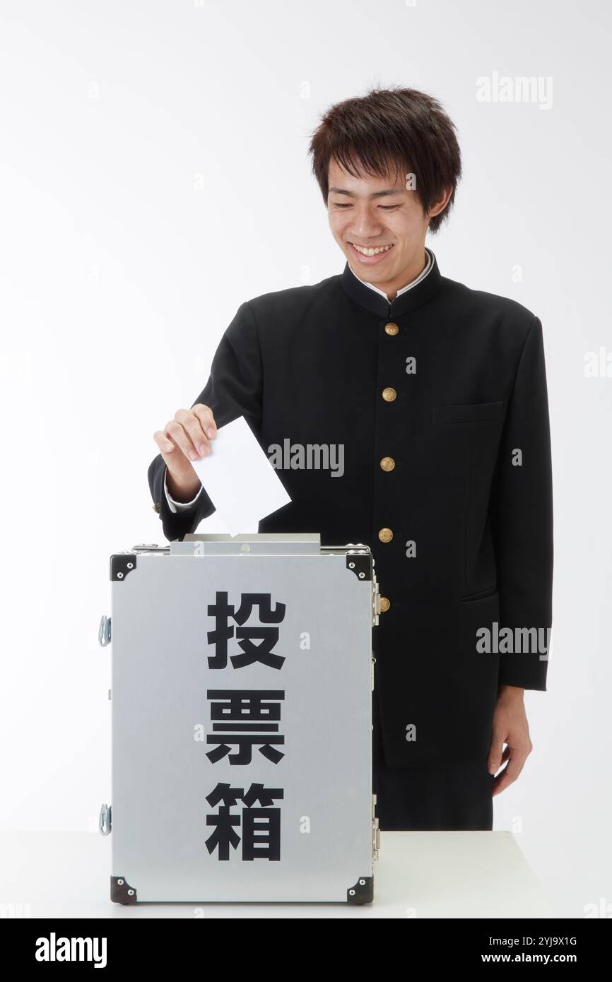 White male voting hi-res stock photography and images - Alamy