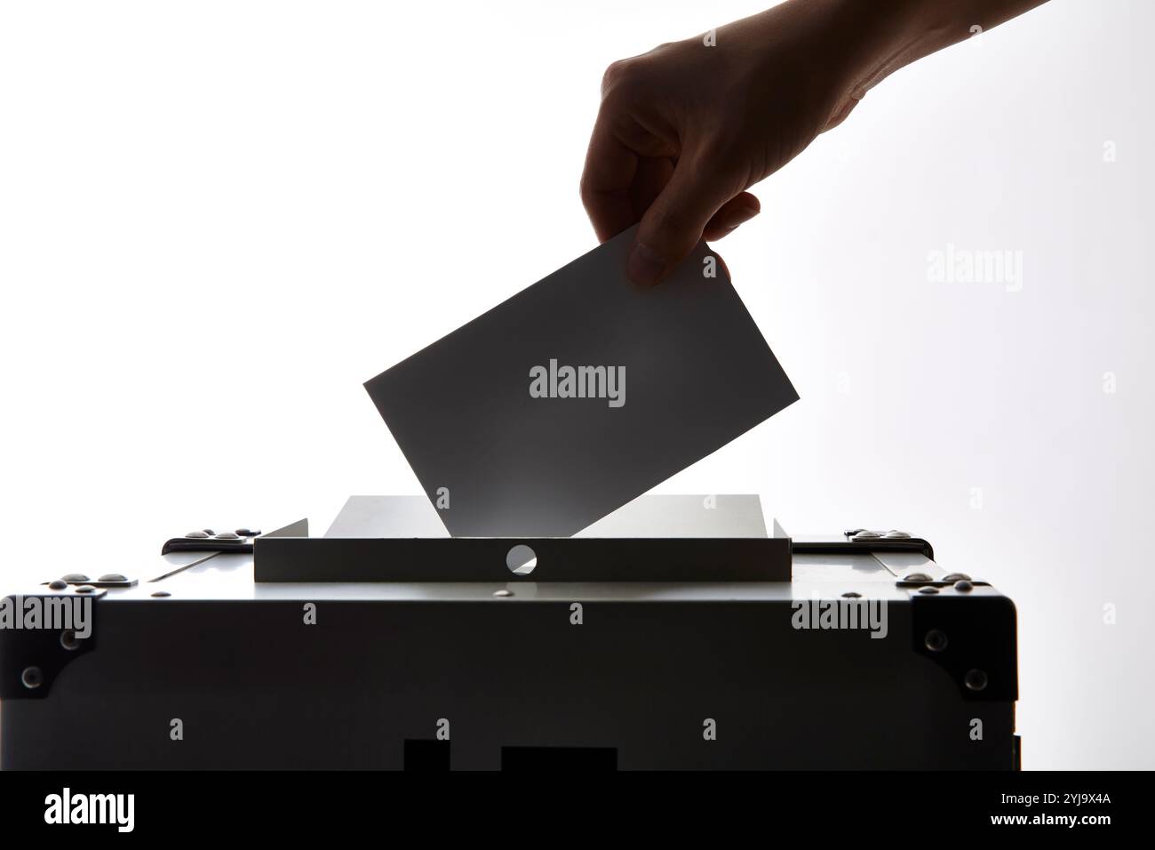 Silhouettes of hands of people voting Stock Photo - Alamy