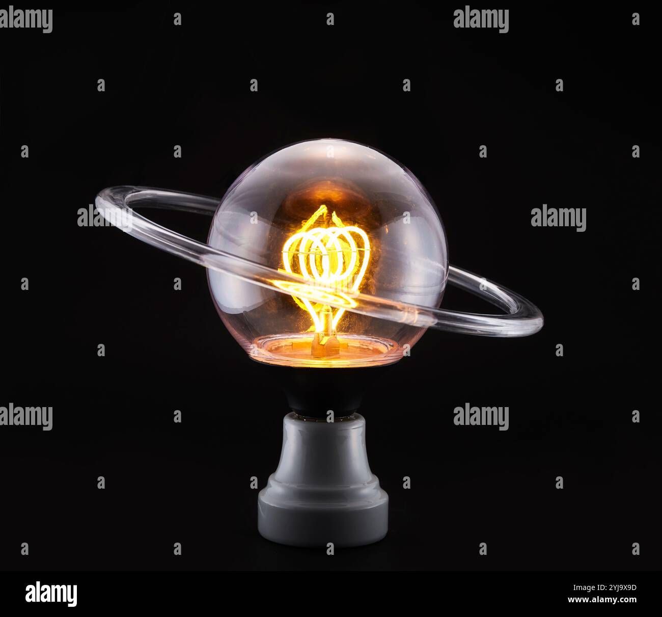 Light bulb and transparent round ark Stock Photo - Alamy