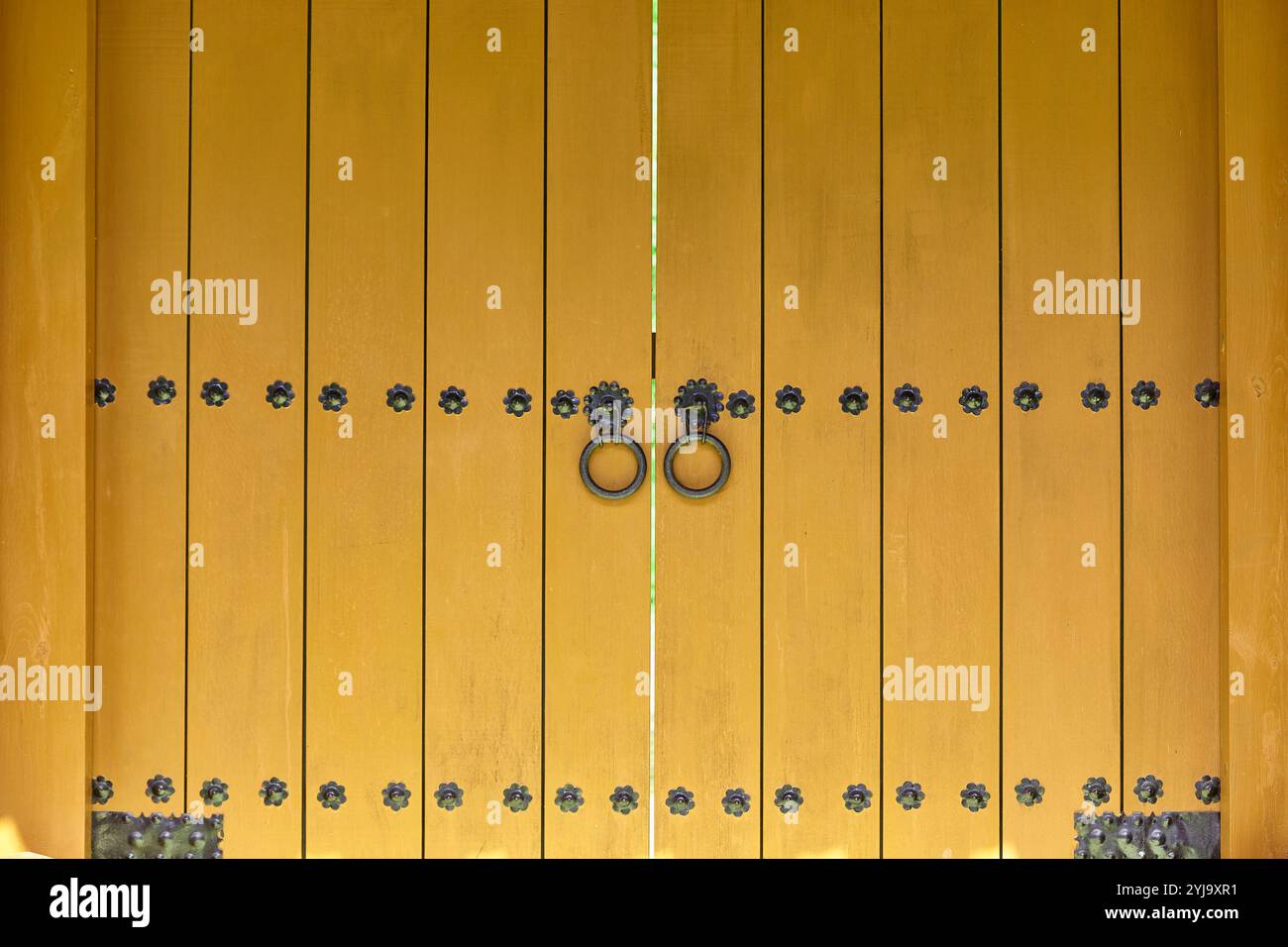 Large yellow gate Stock Photo - Alamy