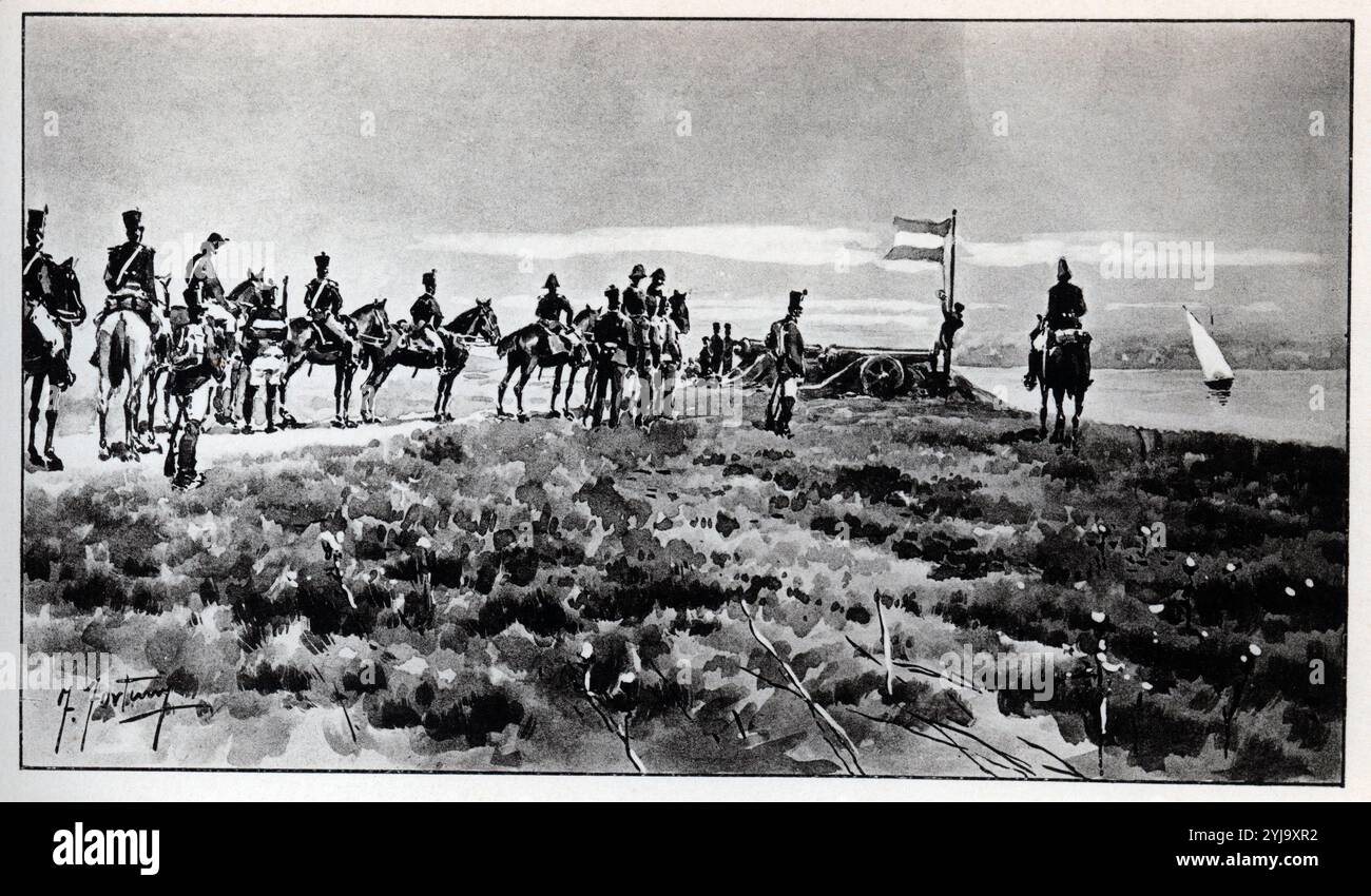 Historia de Argentina. Siglo XIX. La primera Bandera de color blanco y ...