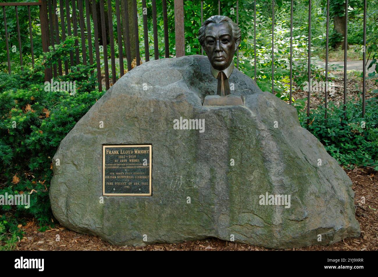 Frank Lloyd Wright (1867-1959). American architect. Monument to Wright ...