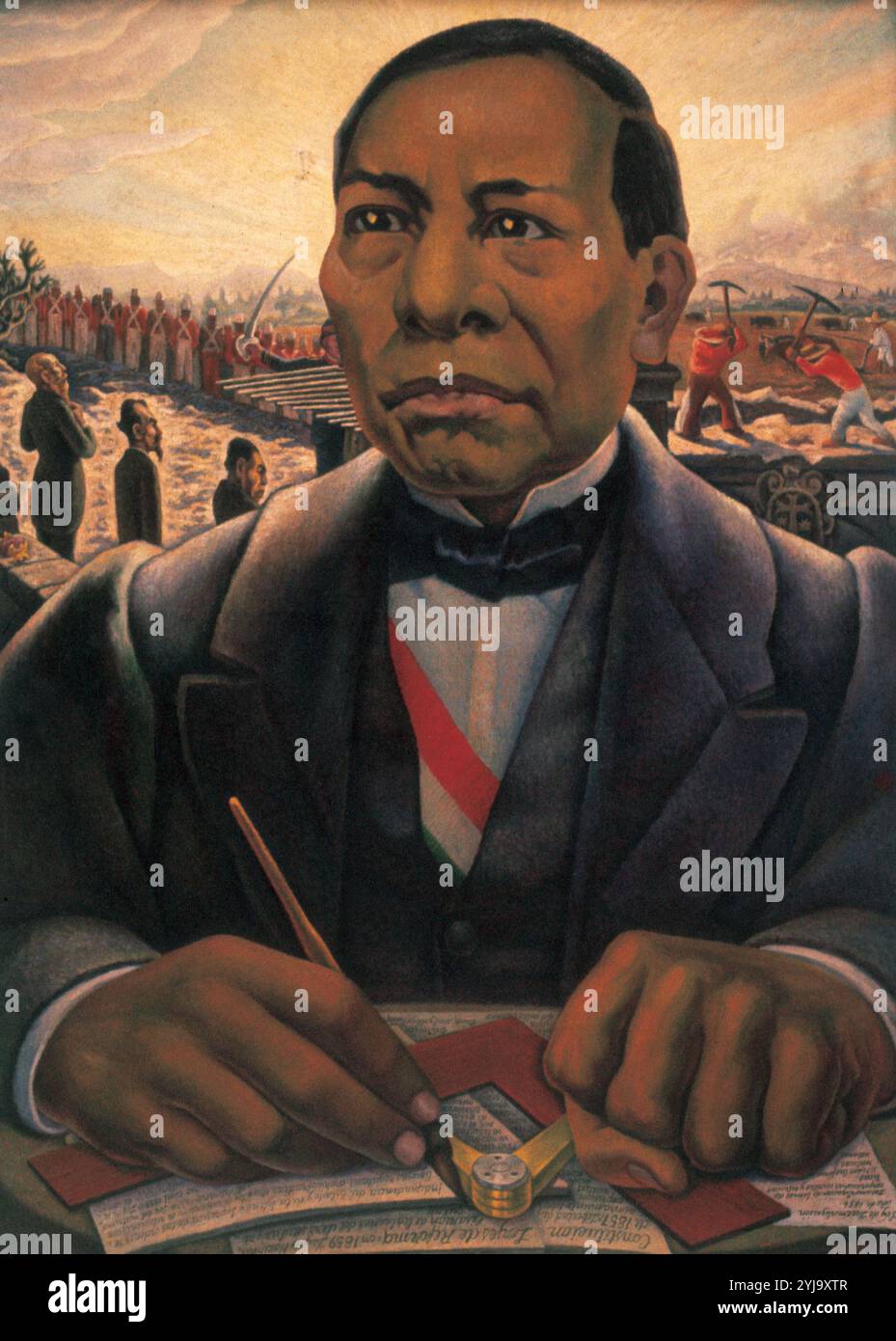 BENITO JUAREZ GARCIA (1806-1872). Político mexicano. Presidente del país entre 1858 y 1864. S ...