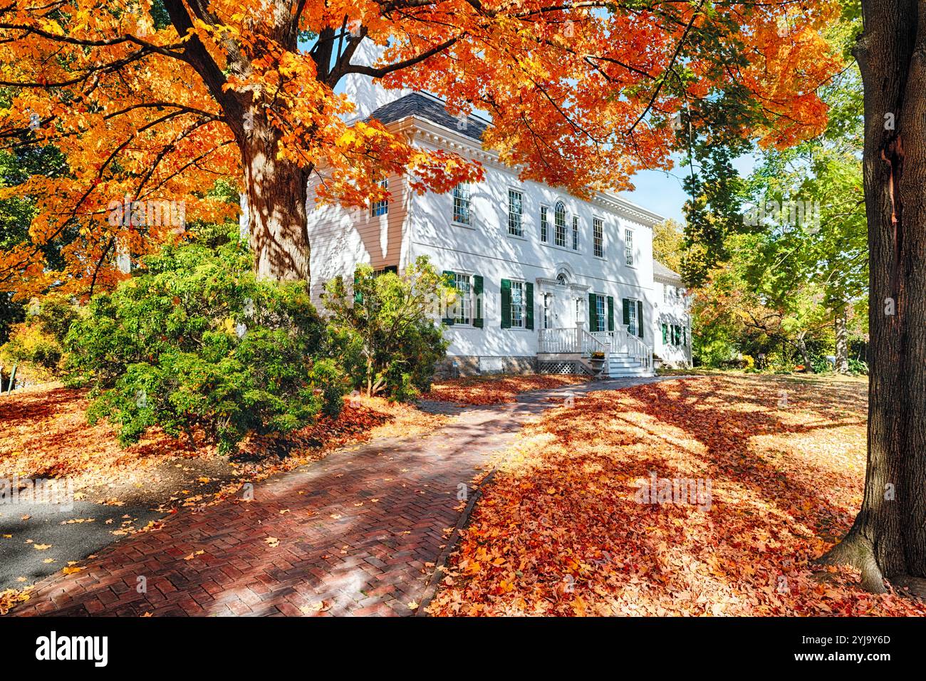 Low Nagle Fall Scenic View of a 18th Century Mansion the Ford Mansion ...