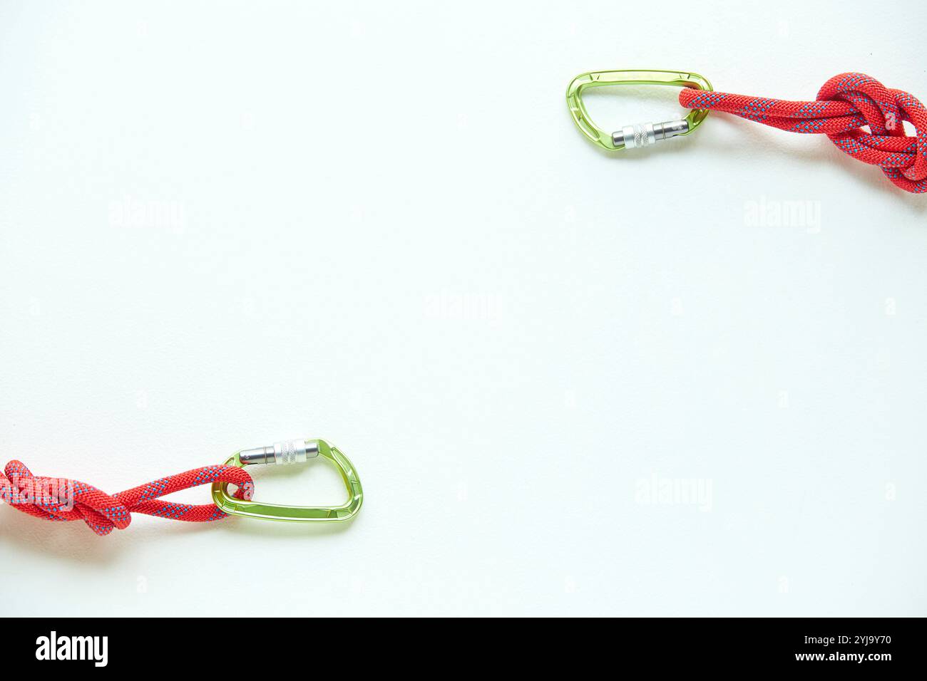 Rope and carabiner Stock Photo - Alamy