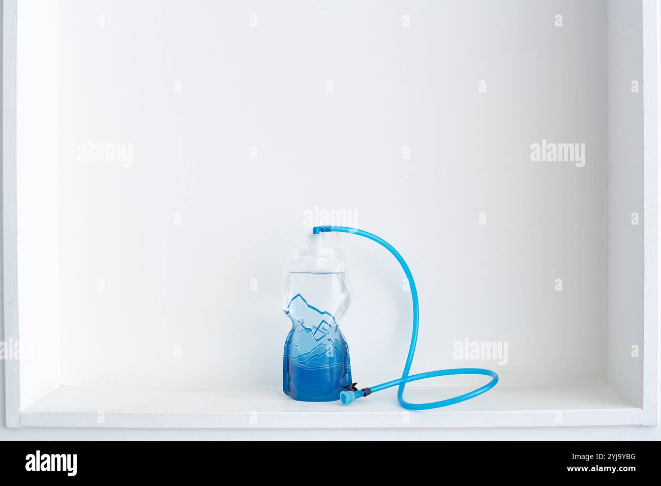 Blue hydration placed within a white frame Stock Photo - Alamy