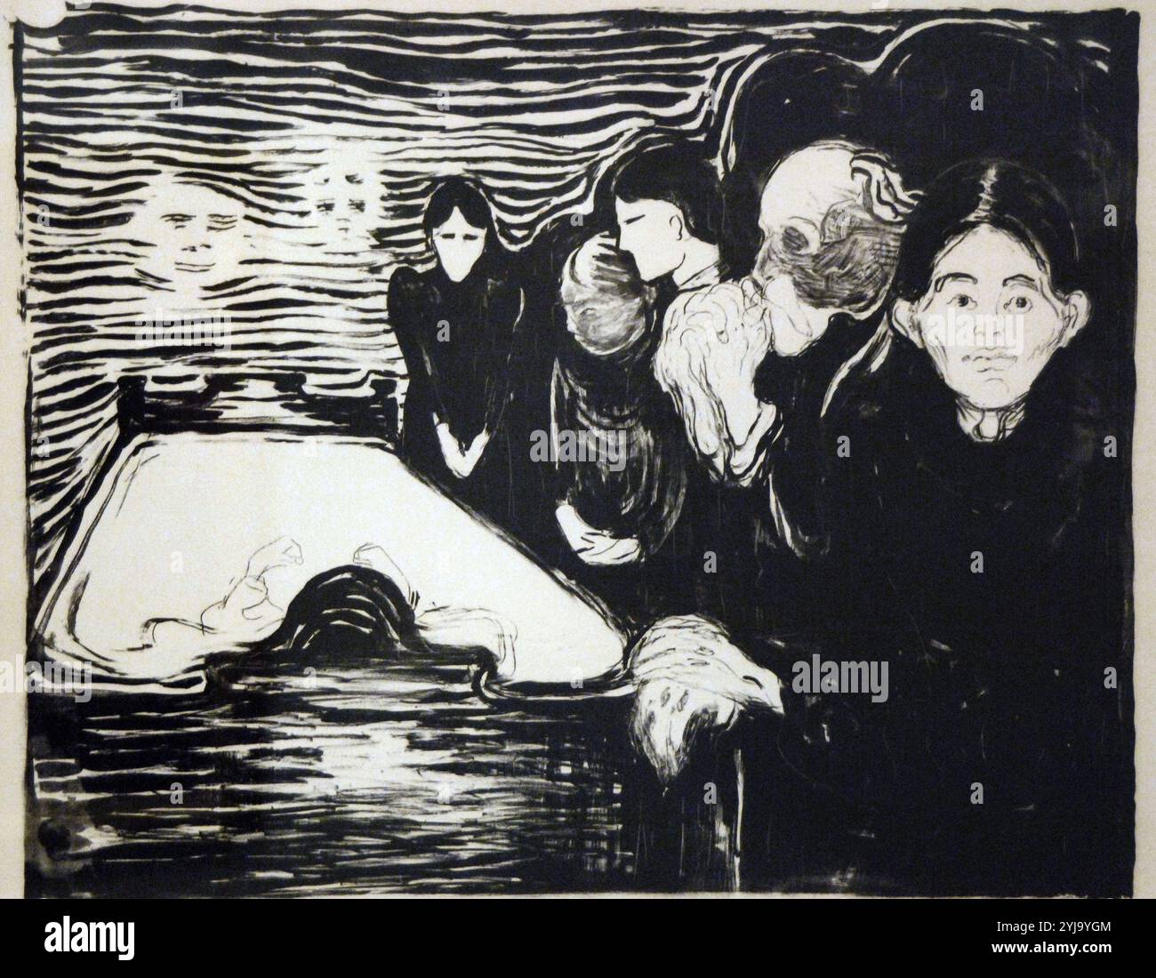 Edvard Munch (1863-1944). Norwegian painter. "By the Deathbed" (1896 ...