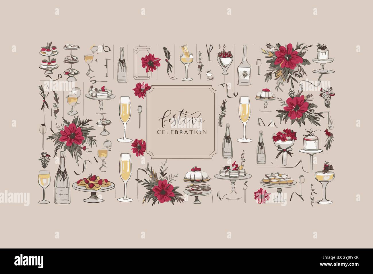 Hand drawn wedding hi-res stock photography and images - Alamy