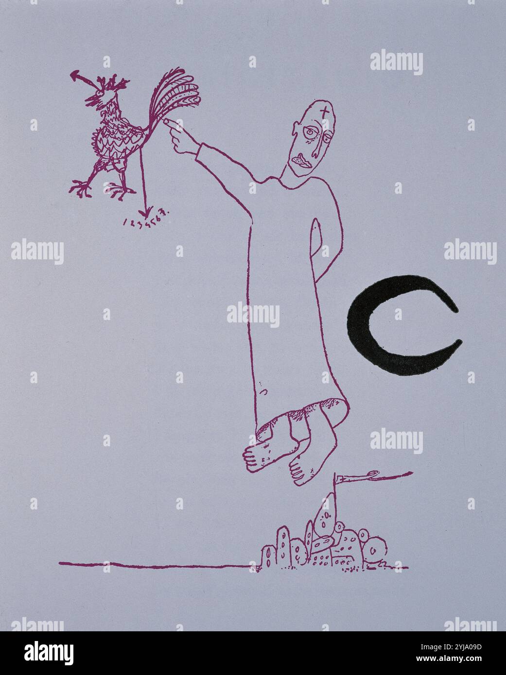 Joan Ponc Bonet (1927-1984). Spanish painter and printmaker. Drawing ...