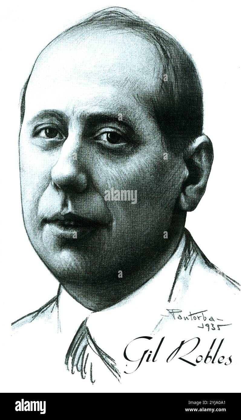 Retrato del político español José María Gil-Robles y Quiñones (Salamanca.1898-Madrid, 1980 ...