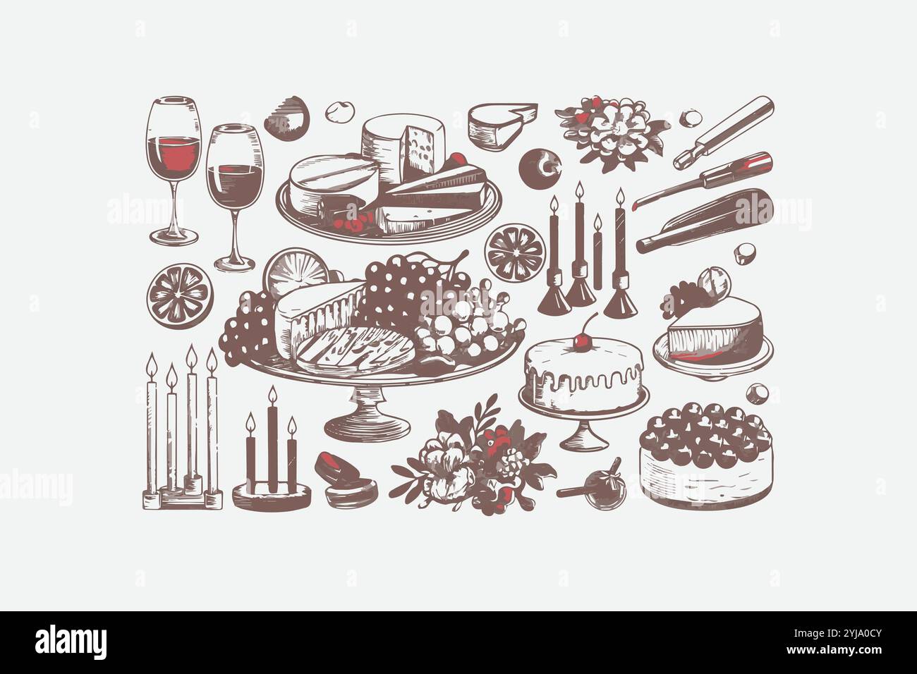 Hand drawn wedding hi-res stock photography and images - Alamy