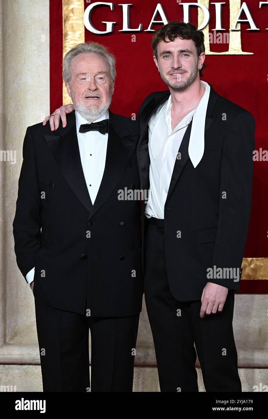 London, UK. 13th Nov, 2024. Ridley Scott and Paul Mescal at the World ...