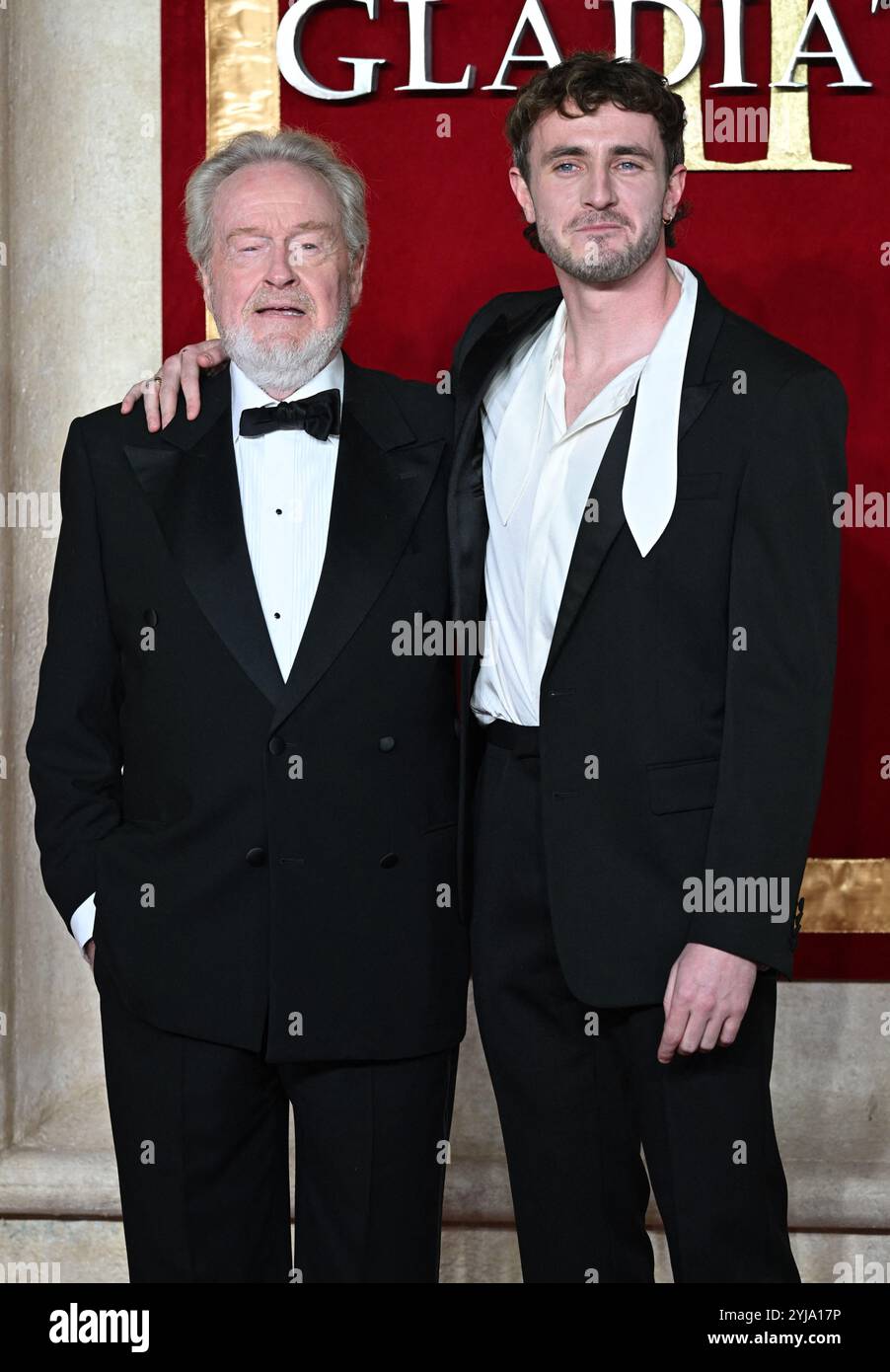 London, UK. 13th Nov, 2024. Ridley Scott and Paul Mescal at the World ...