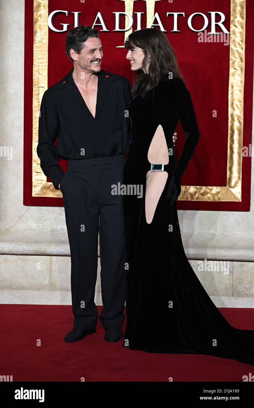 London, UK. 13th Nov, 2024. Pedro Pascal and Lux Pascal at the World Premiere of Gladiator II ...