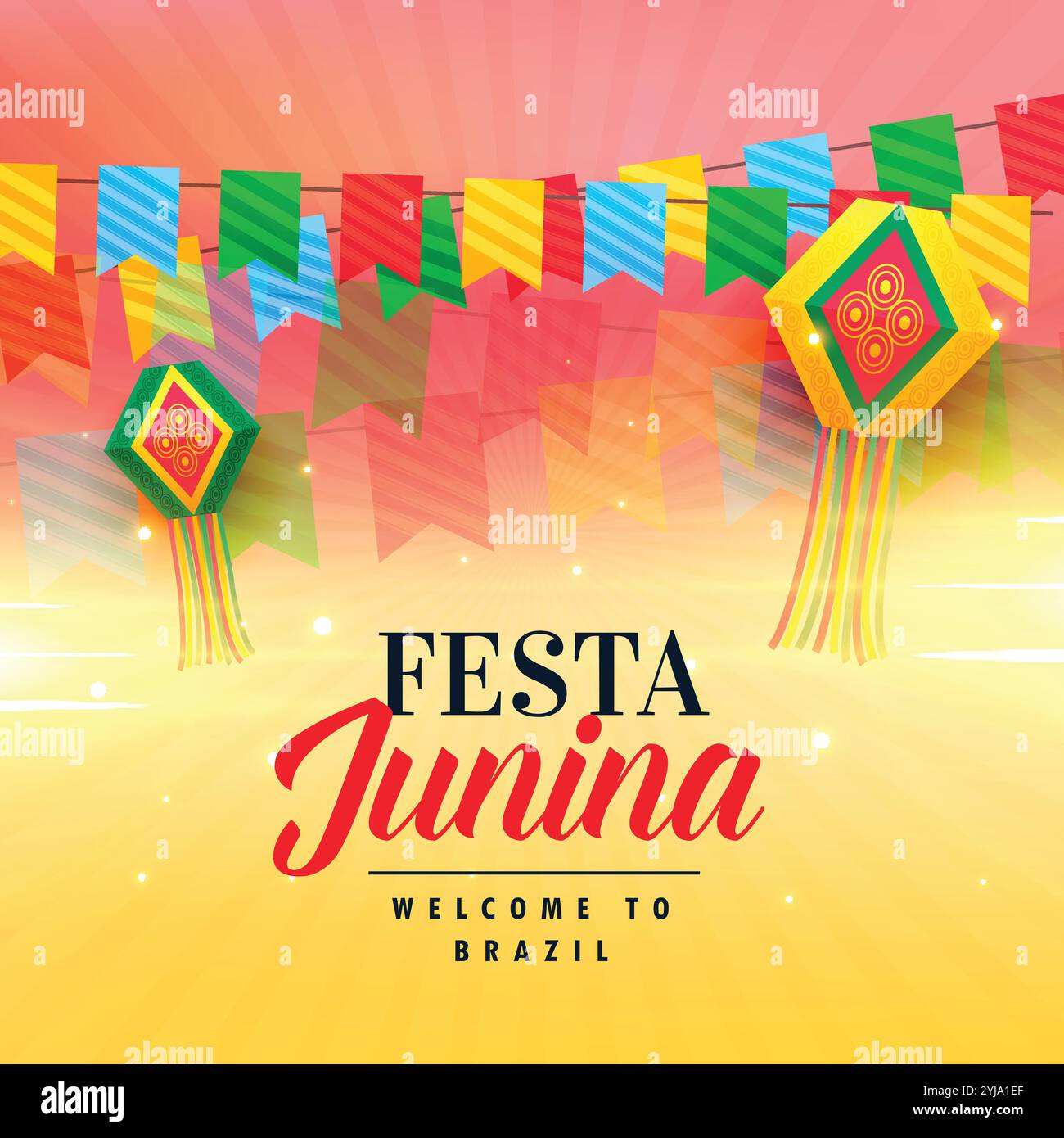 beautiful celebration background for festa junina Stock Vector Image ...