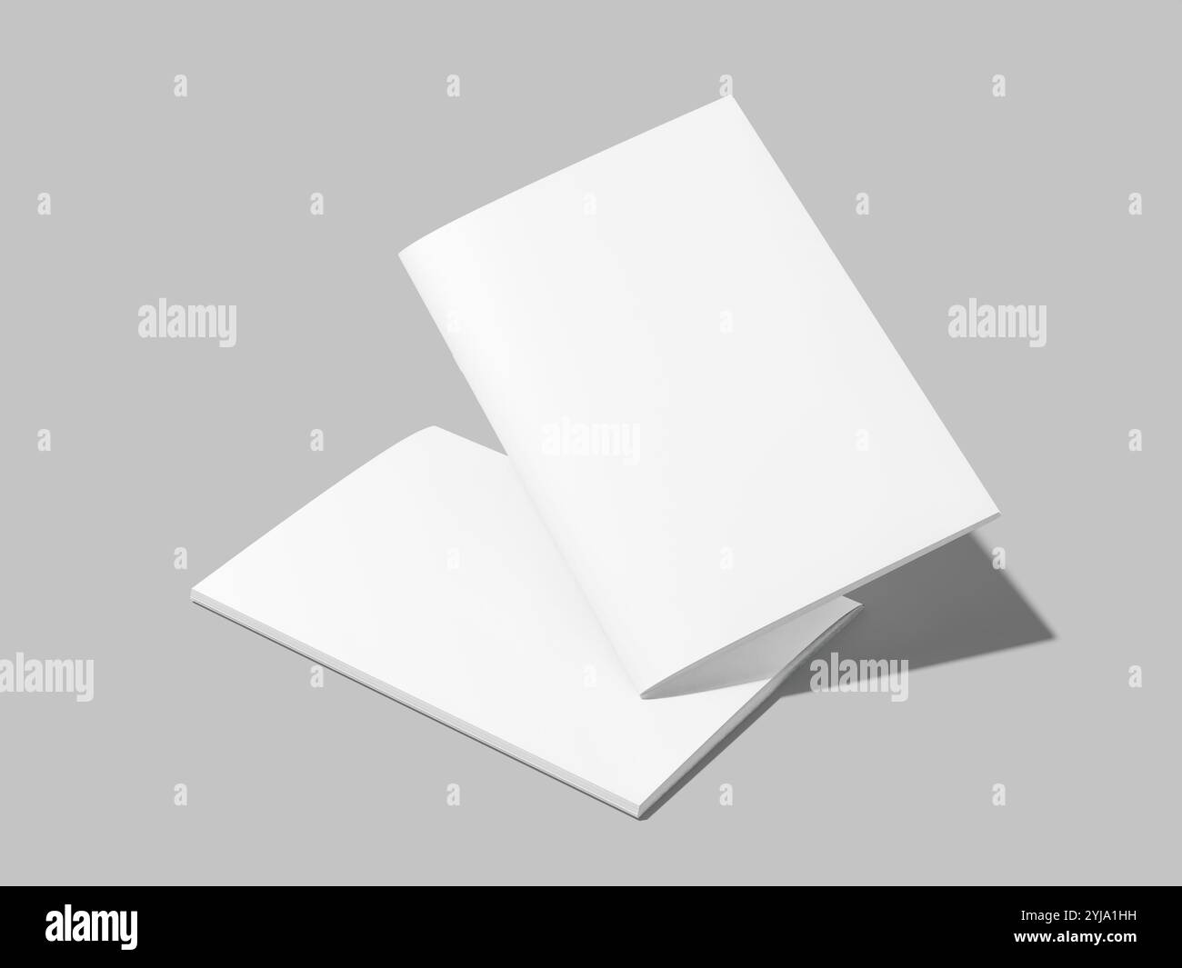 Realistic Magazine Cover Mockup 3D Isolated Stock Photo - Alamy