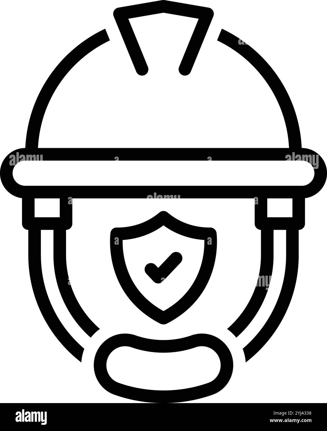 Wear hard hat sign Stock Vector Images - Alamy