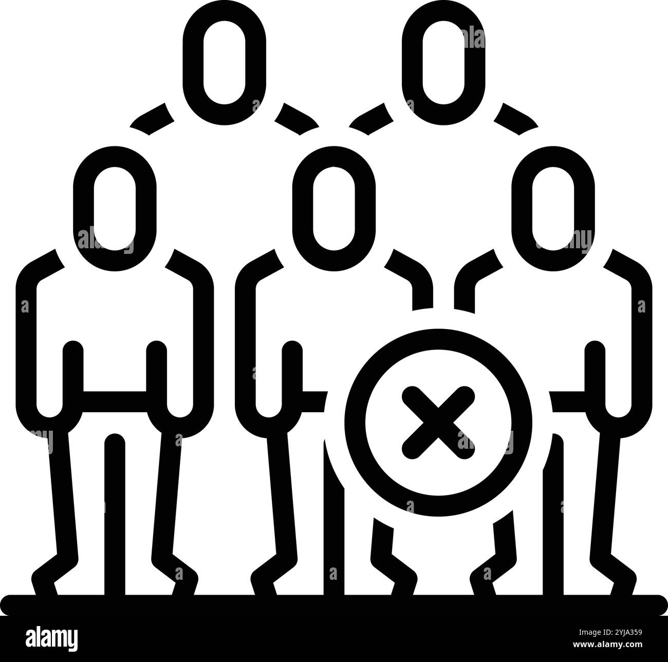 Icon for avoid crowds, avoid Stock Vector Image & Art - Alamy