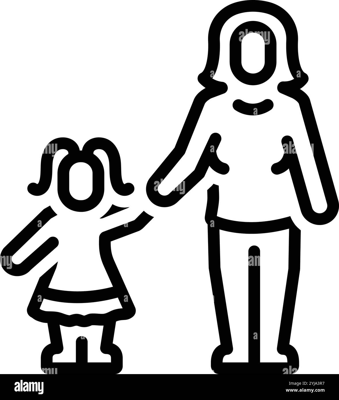 Icon for mother and daughter, mother Stock Vector Image & Art - Alamy