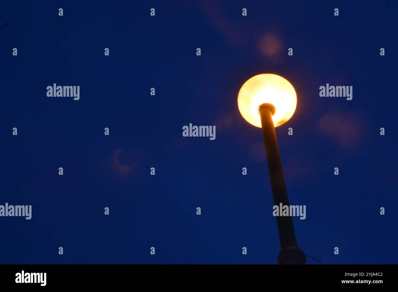 park light poles with sky backgrounds Stock Photo - Alamy