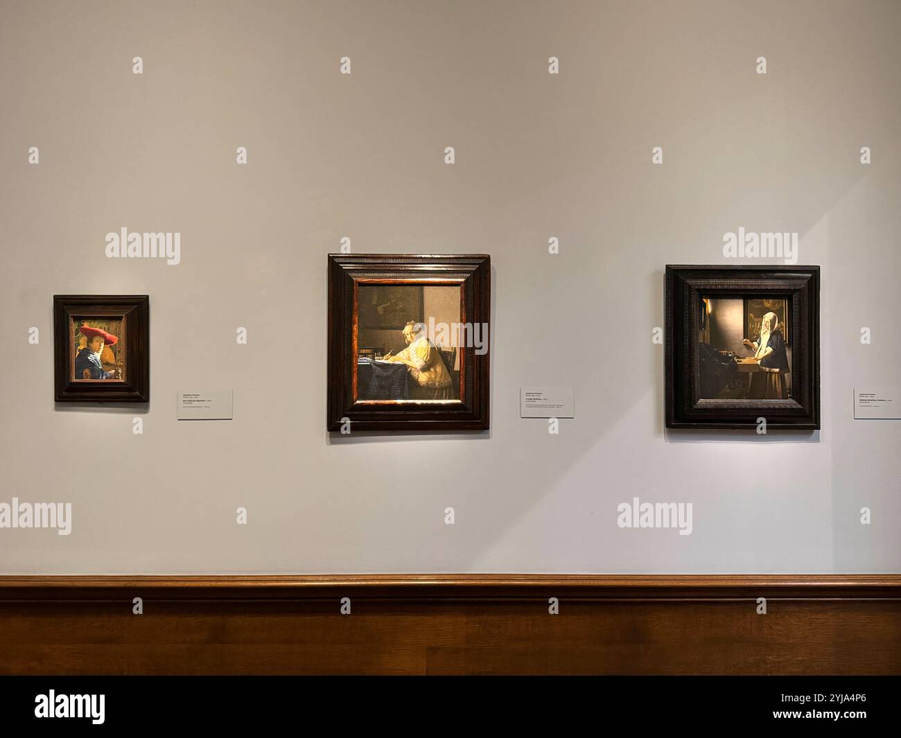 Three Johannes Vermeers on display, including Girl with Red Hat, Lady ...