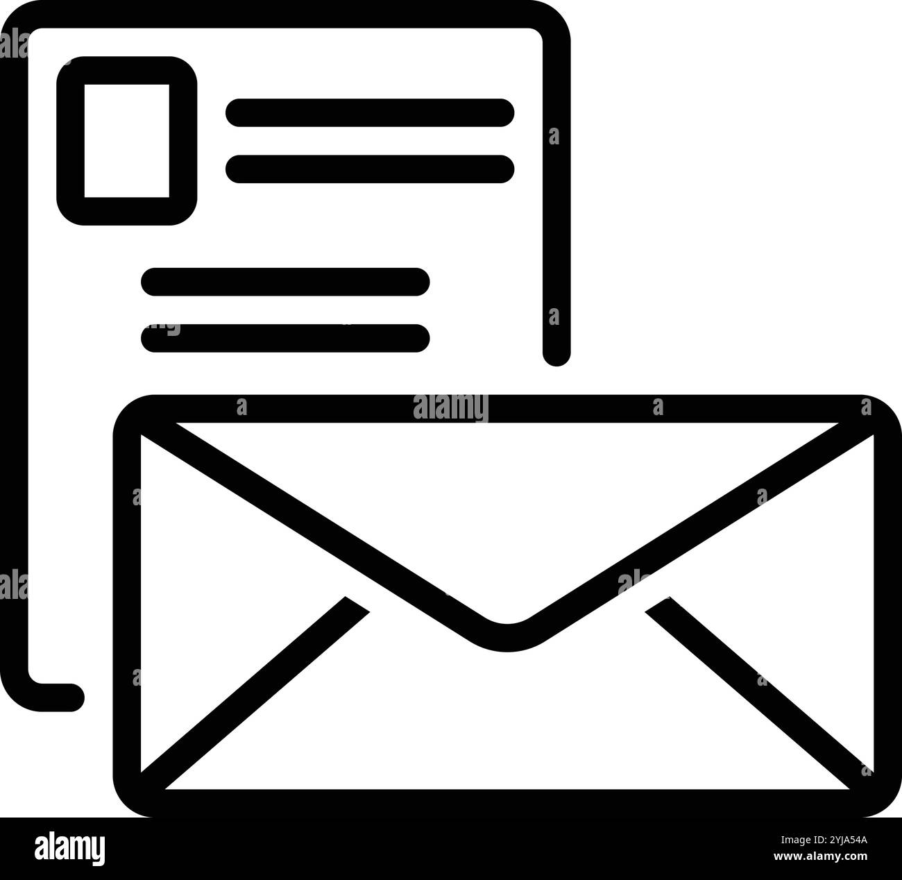 Email information document silhouette Stock Vector Images - Alamy