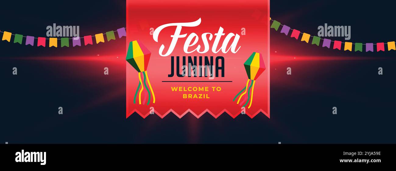 festa hunina celebration dark banner Stock Vector Image & Art - Alamy