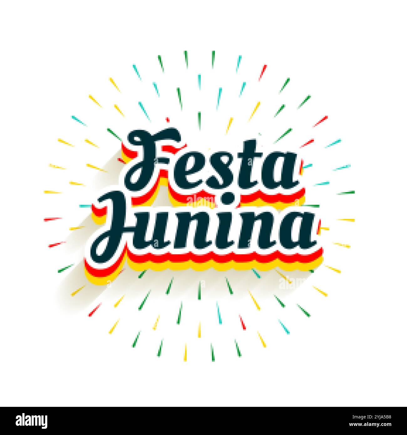 festa junina celebration background with firework burst Stock Vector ...