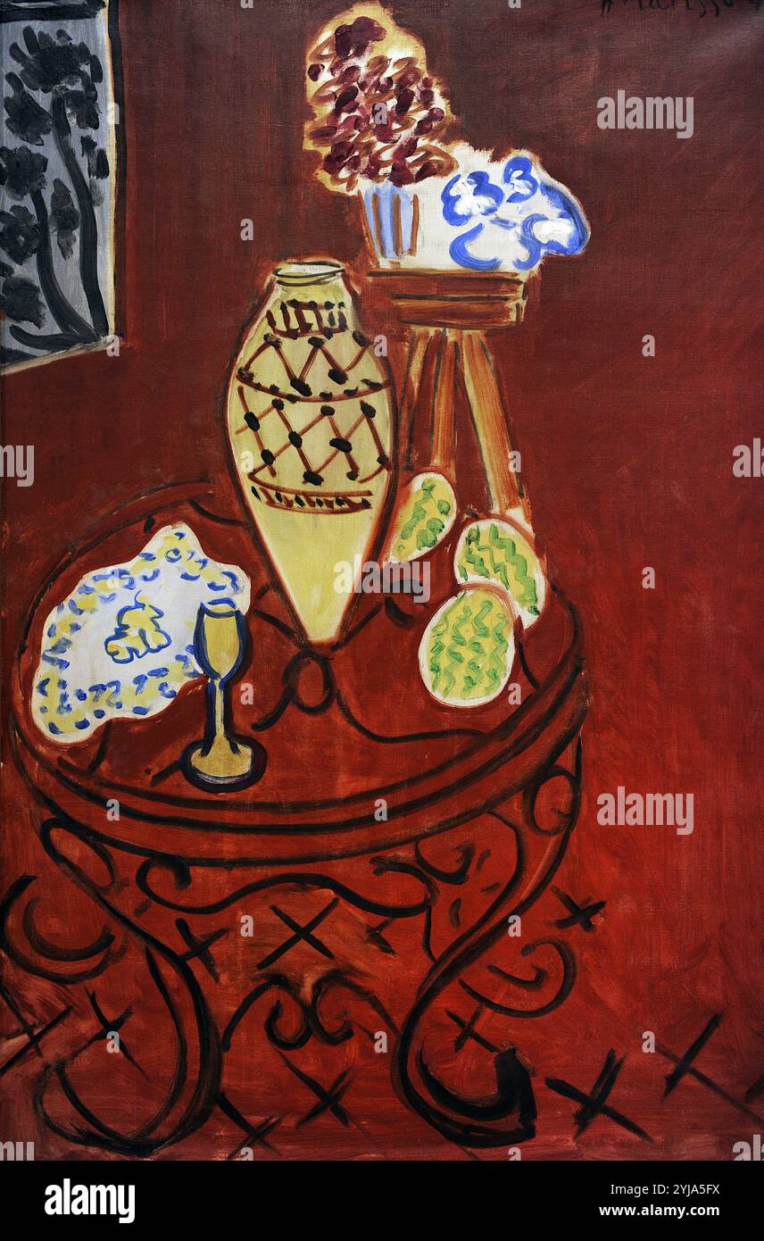 Henri Matisse (1869-1954). French painter. Interior in Venetian Red ...