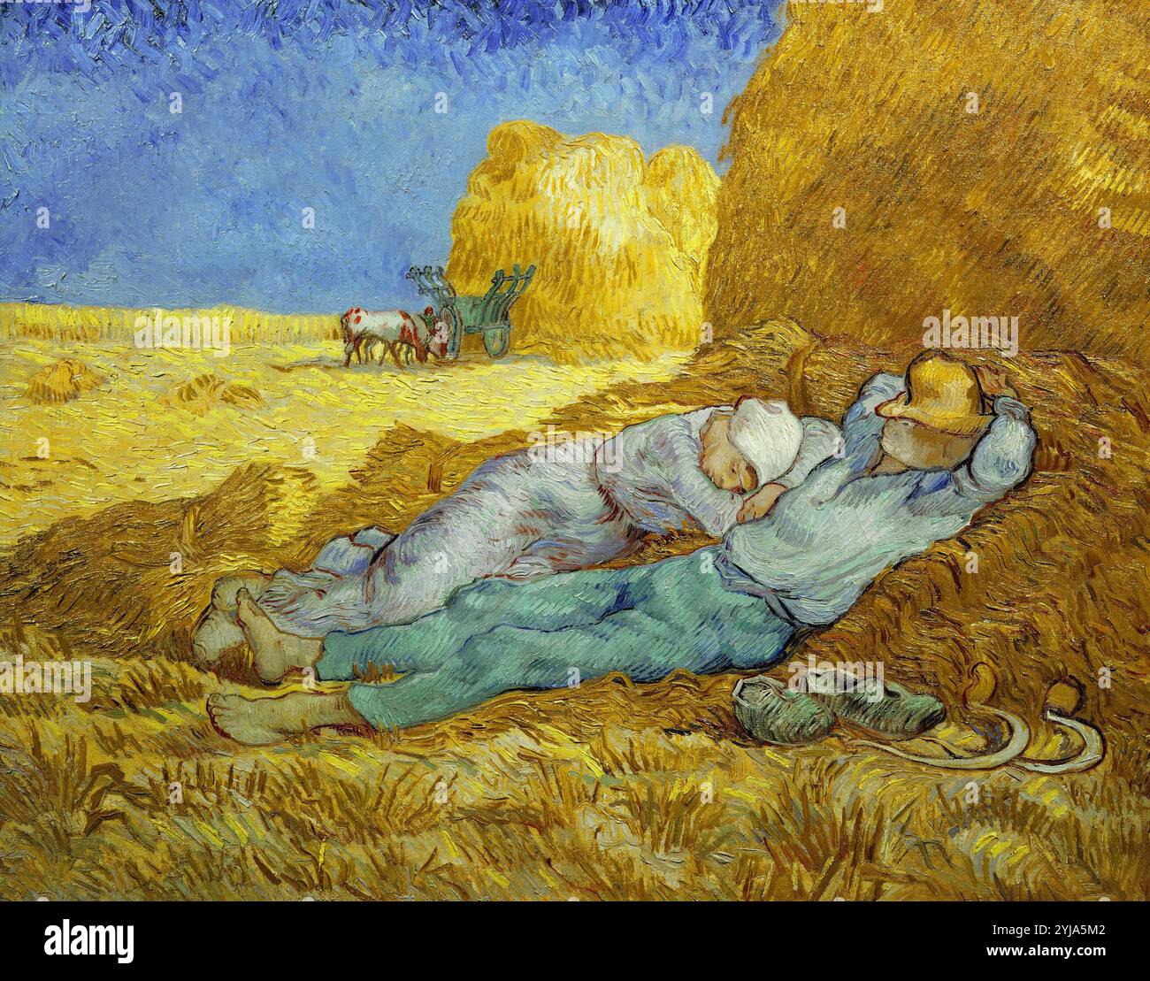 Vincent Van Gogh / 'The Siesta (after Millet)', 1889-1890, Oil on ...