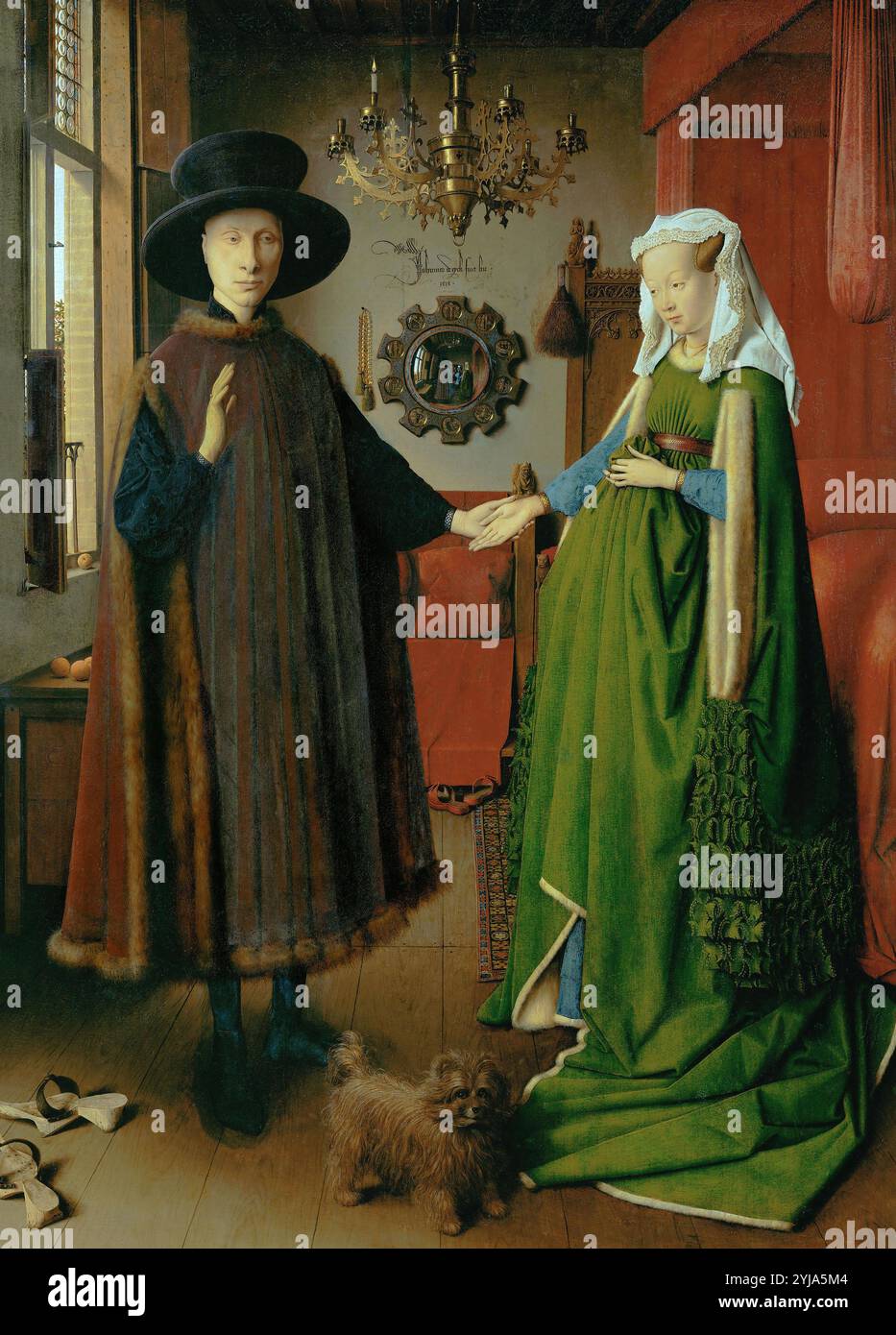 Jan van Eyck / 'The Arnolfini Portrait', 1434, Oil on panel, 82 x 60 cm ...